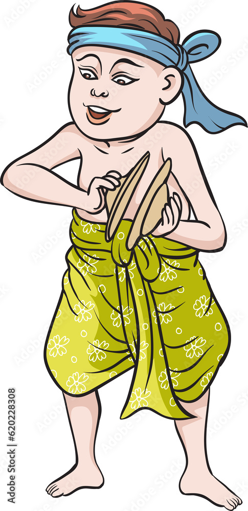 Thai children, Thai cartoons, Thai musical play. pop art retro hand ...