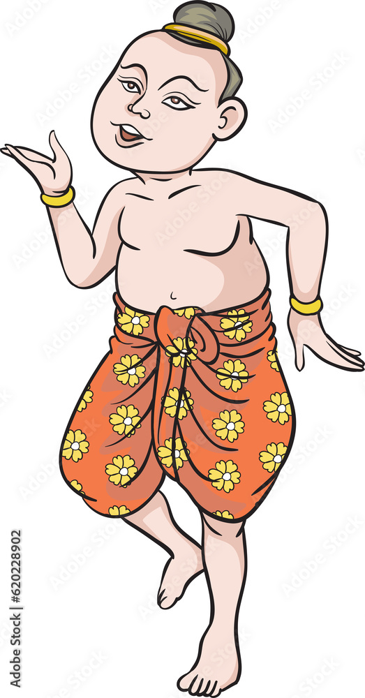 Thai traditional dance, Thai children, Thai cartoons. pop art retro ...