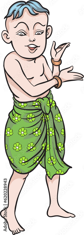 Thai traditional dance, Thai children, Thai cartoons. pop art retro ...