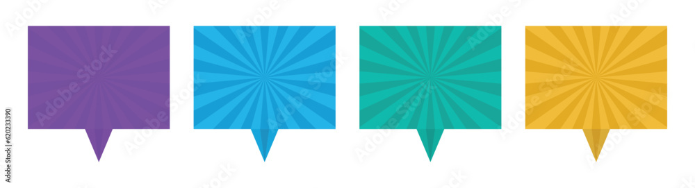 Retro text box collection vector illustration isolated on white Stock ...