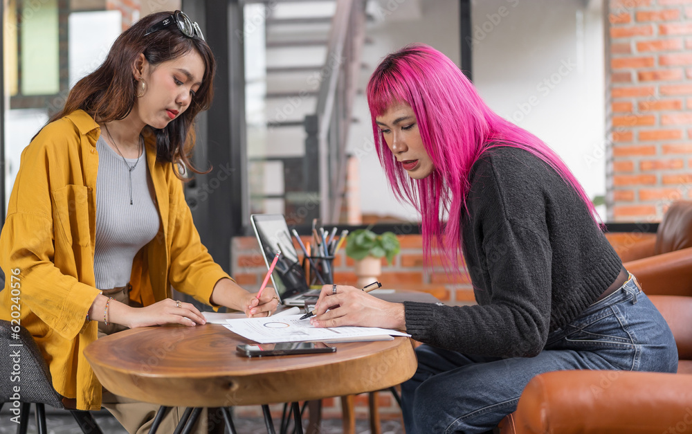 LGBTQ+ transgender man Beautiful Authentic Specialist with Pink Hair ...