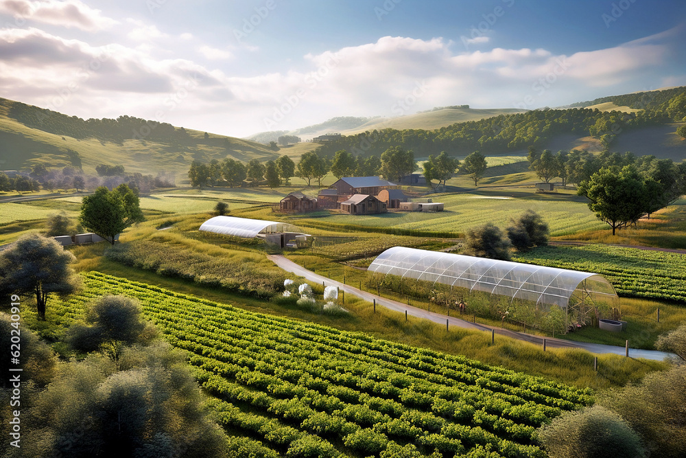 Farming and nature, farming ecosystem, eco-friendly, sustainable future ...