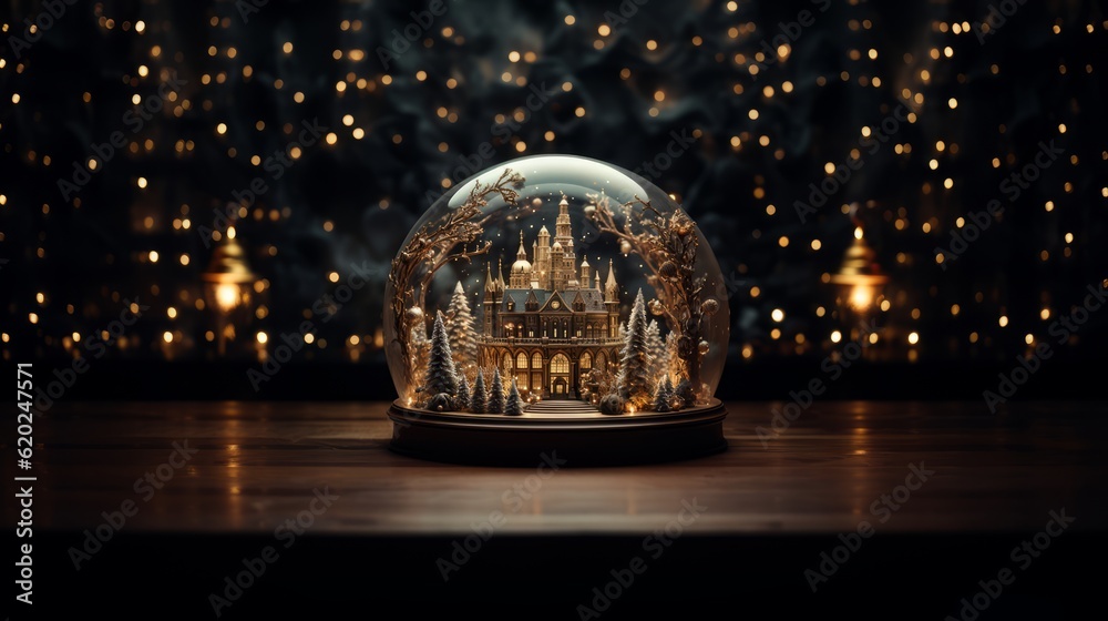 Christmas snow globe decor Stock Photo | Adobe Stock