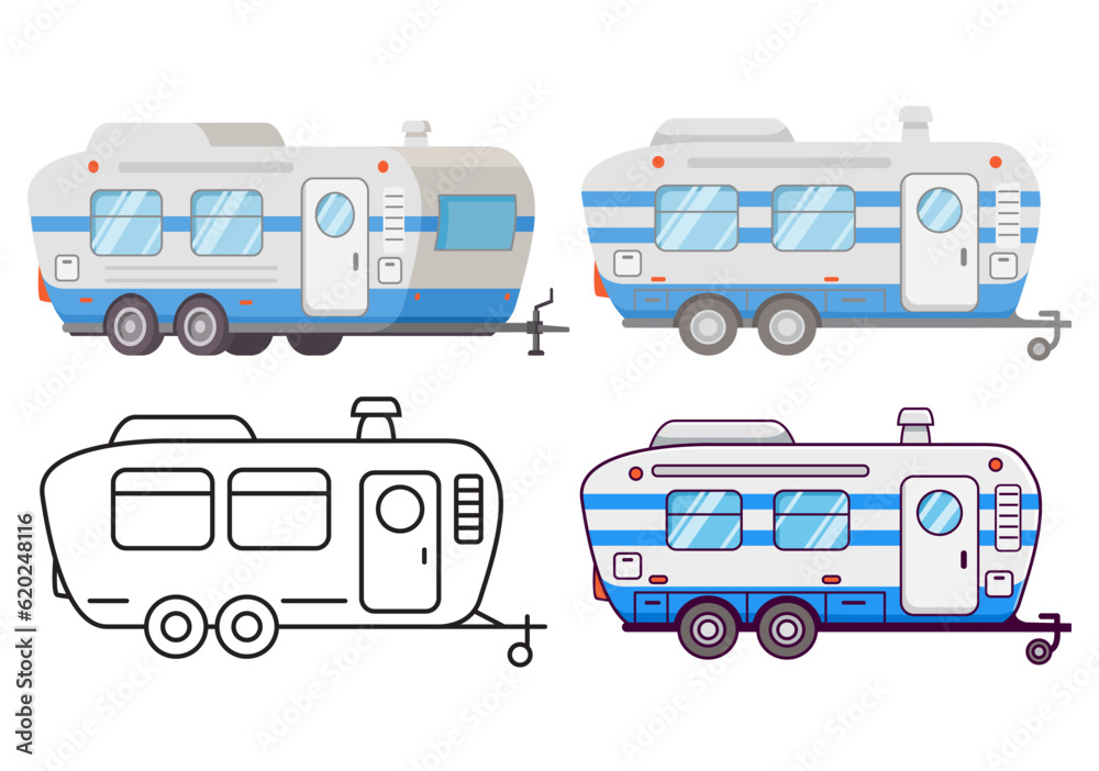 Rv camper trailer.Truck Campe.Travel trailers.Motorhome caravan car ...