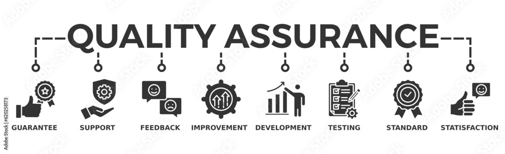 Quality assurance web icon vector illustration concept with icon of ...