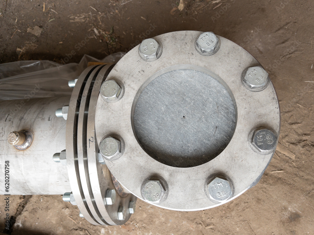 Compact stainless steel shell-and-tube heat exchanger flange Stock ...