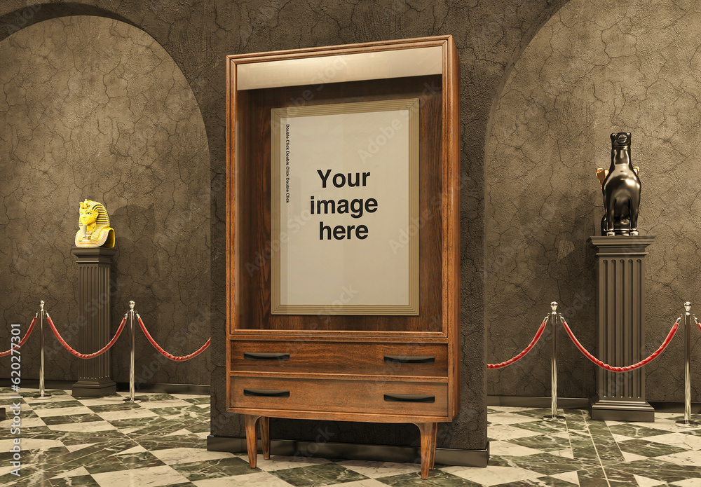 Museum Frame Mockup 07 Stock Template | Adobe Stock