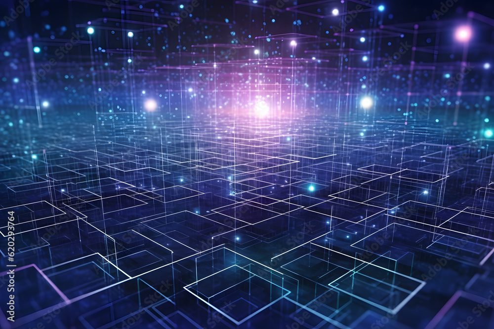 technic futuristic electonic network blockchain wallpaper with ...