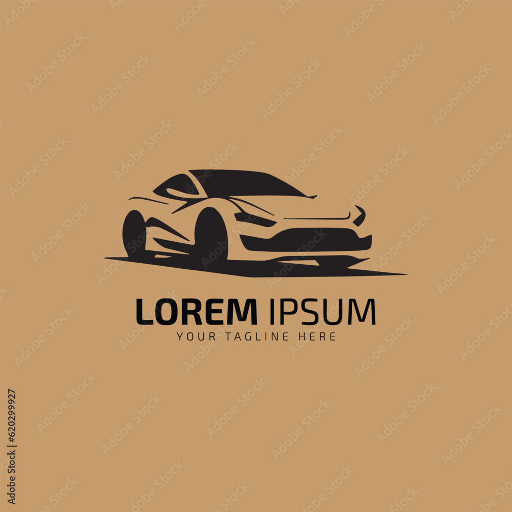Car standing logo icon vector silhouette symbol isolated on skin ...