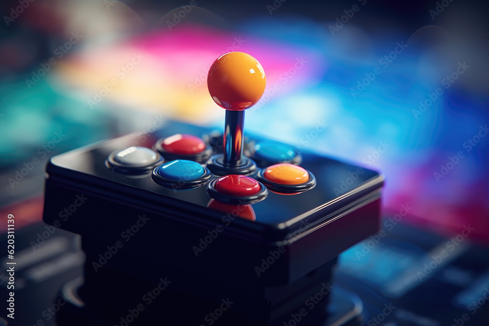 Arcade game joystick Stock Photo | Adobe Stock