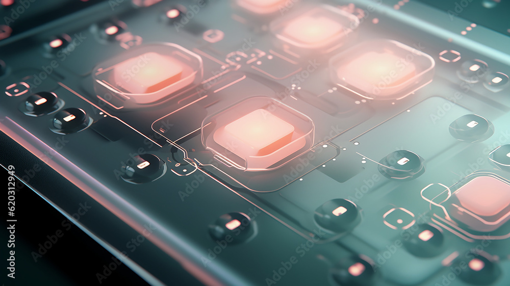 Future tactile touch use experience screen circuit board quantum ...