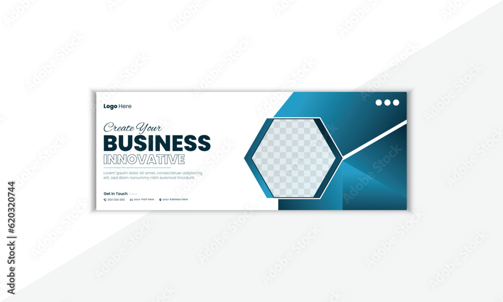 Professional And Creative Facebook Cover Design Template With Vector ...