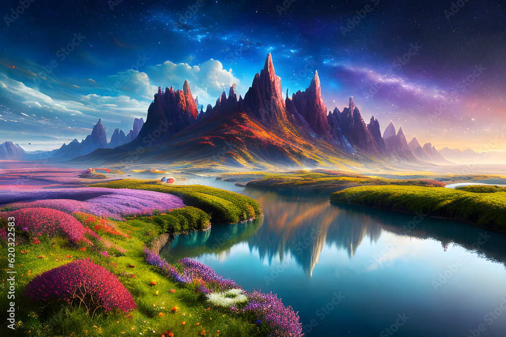 magic and surrealism in the new world with vibrant colors and full of ...