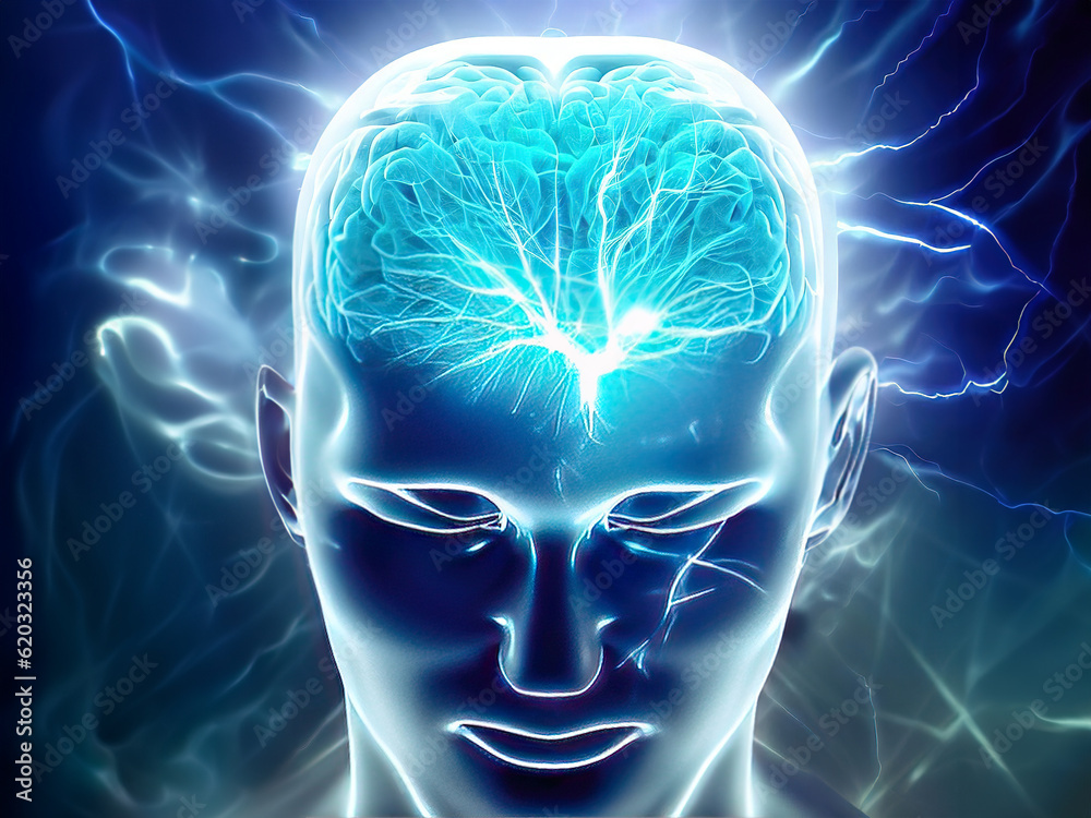 Explore an awe-inspiring digital illustration of the human brain ...