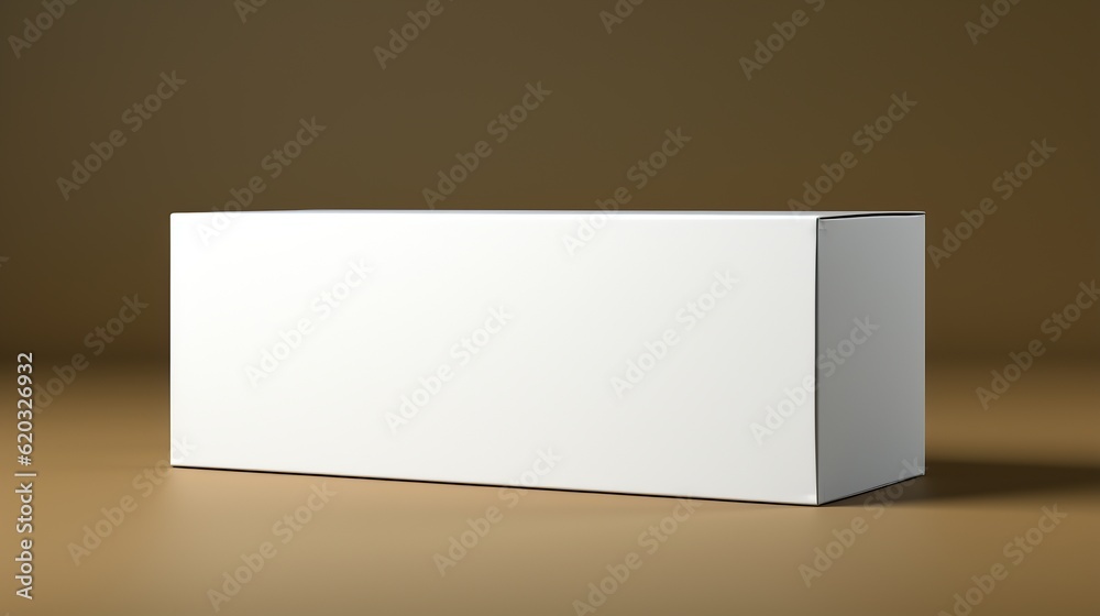 blank white box packaging product on color background, vibrant, natural ...