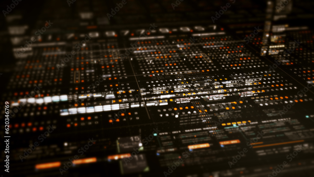 Advanced data matrix simulation UI with cutting-edge digital ...