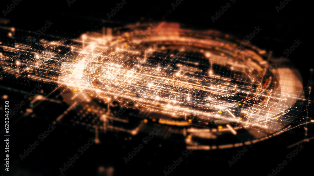 Advanced data matrix simulation UI with cutting-edge digital ...