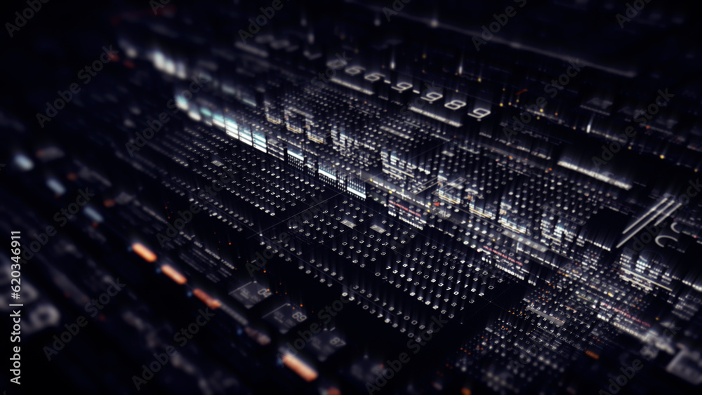 Advanced data matrix simulation UI with cutting-edge digital ...