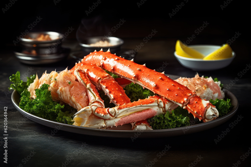 Alaskan King Crab Legs, with their impressive size, vibrant color, and ...
