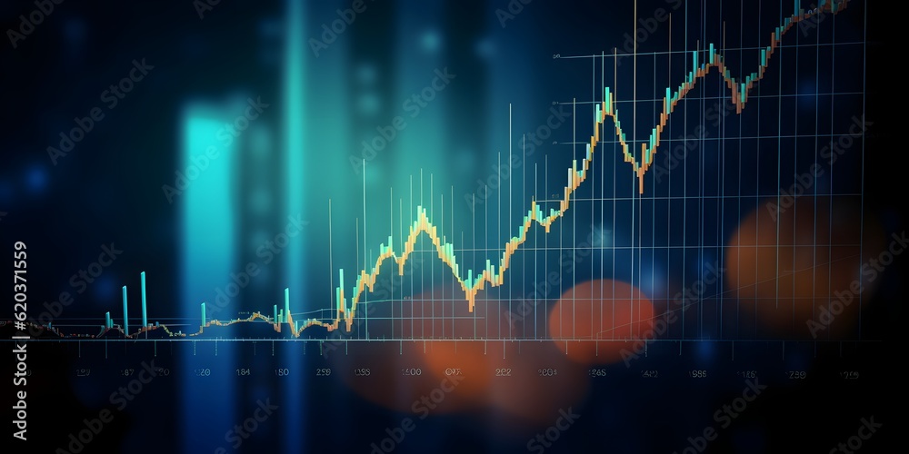 Market chart of business increase stock graph or investment financial ...