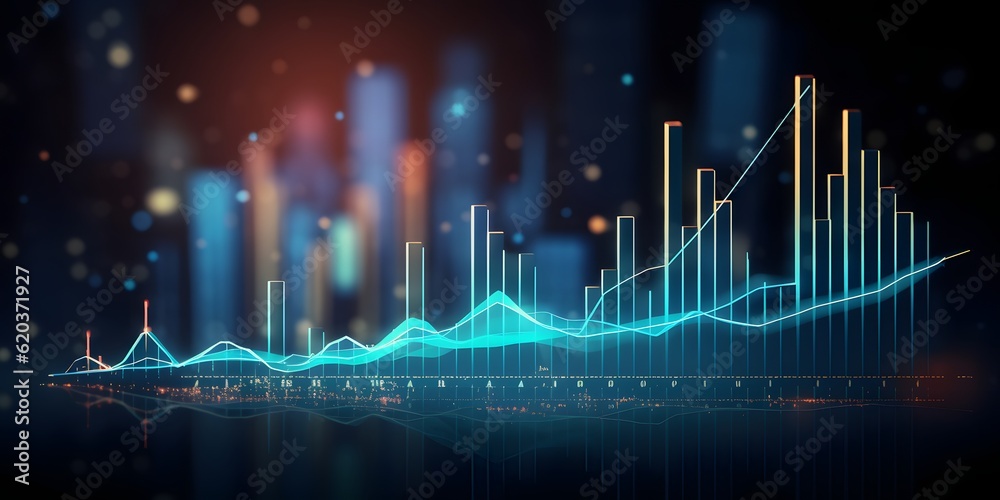 Market chart of business increase stock graph or investment financial ...