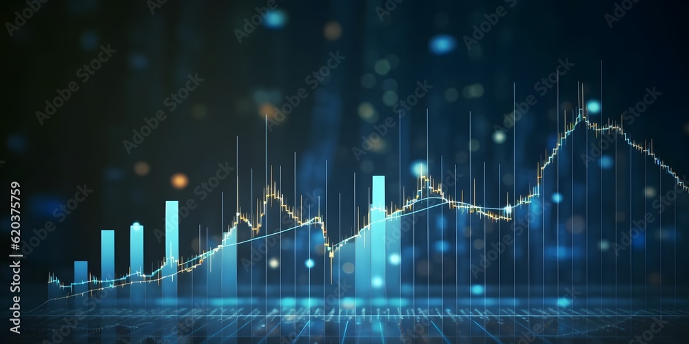 Market chart of business increase stock graph or investment financial ...