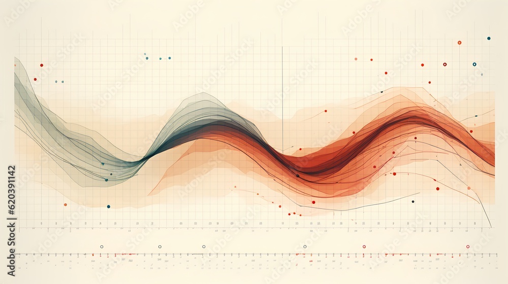 An abstract artistic depiction of data chart, symbolizing the vastness ...