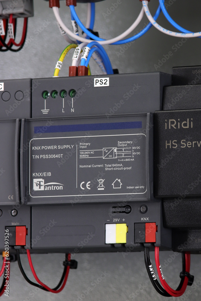 The electrical power supply module for the KNX bus from Tantron is ...
