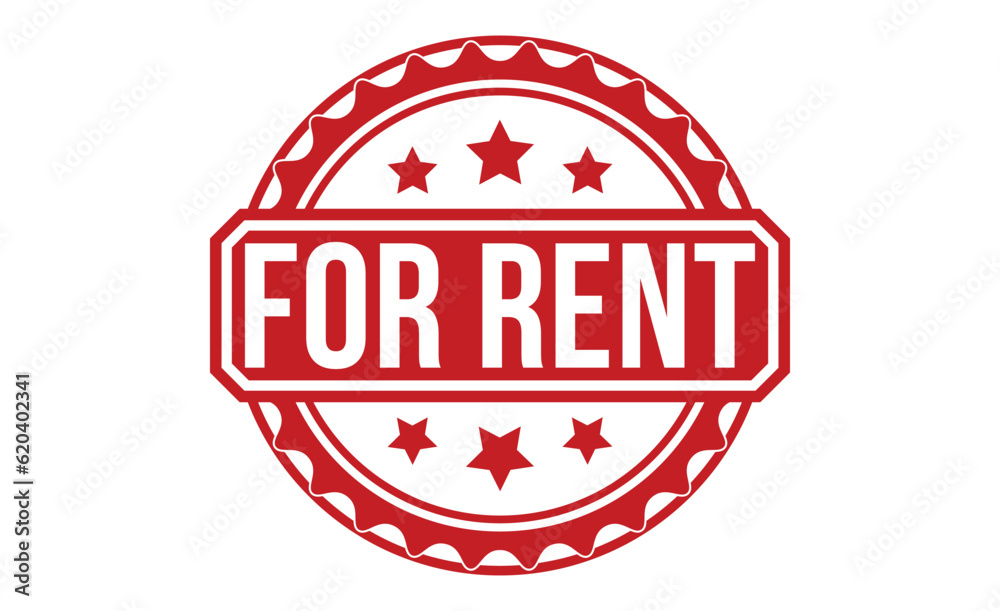 For rent Red Rubber Stamp vector design. Stock Vector | Adobe Stock