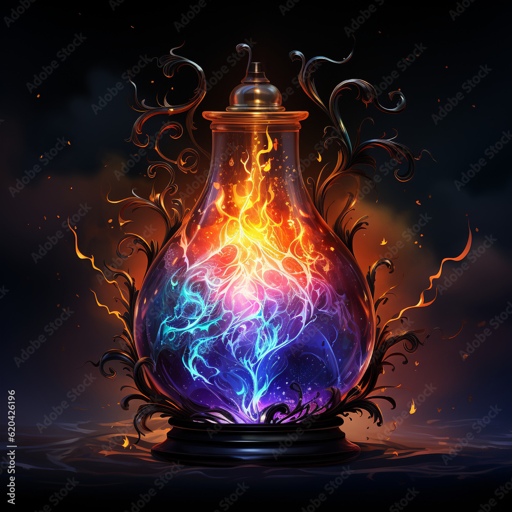 A spellbinding vector illustration of a [magic potion], designed in a ...