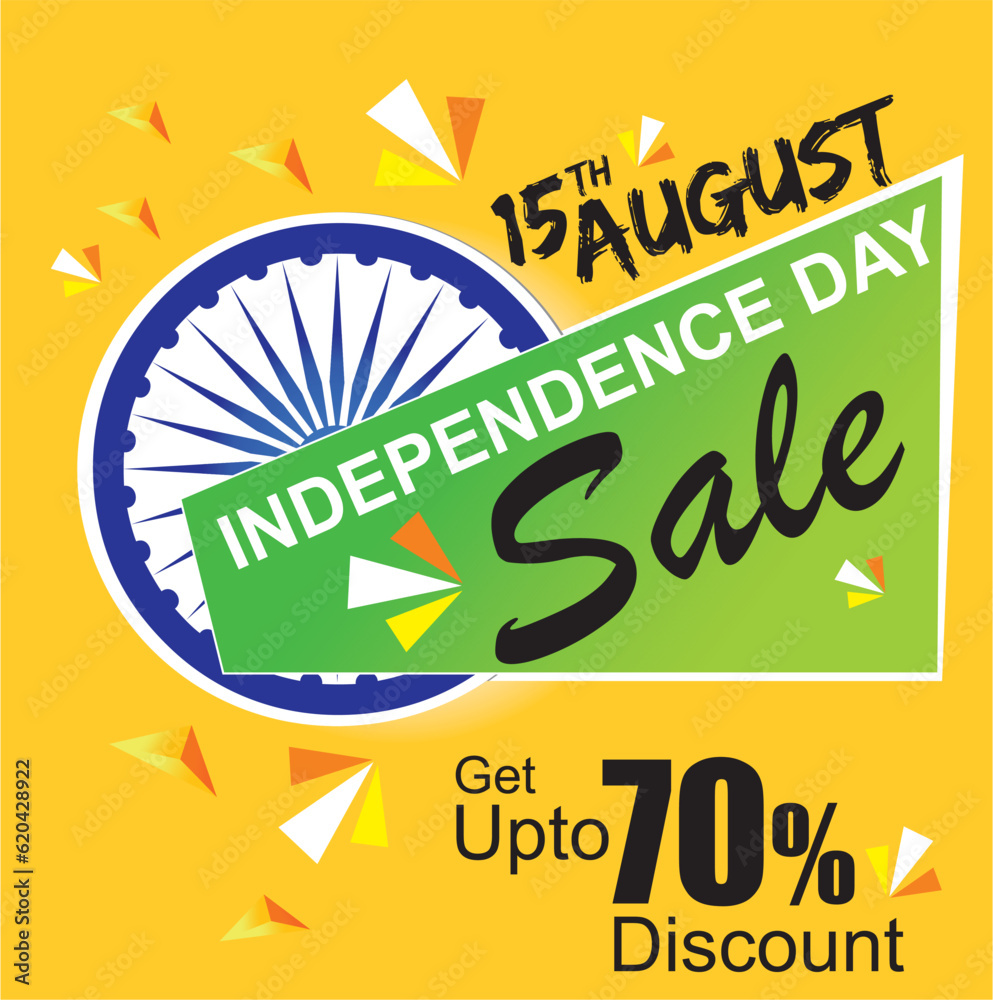 15th August Freedom Sale Graphics Stock Vector | Adobe Stock