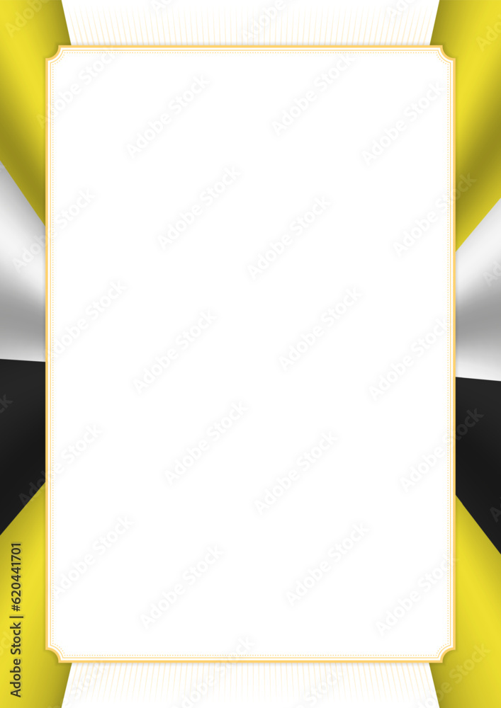 Vetor de Vertical frame and border with Brunei flag do Stock | Adobe Stock