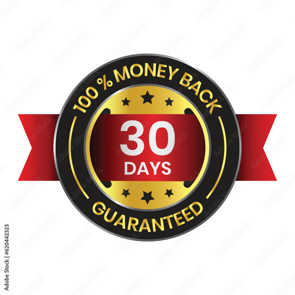 Glossy 30 Days Money Back Guarantee, Full Refund Guarantee, 100 Percent ...