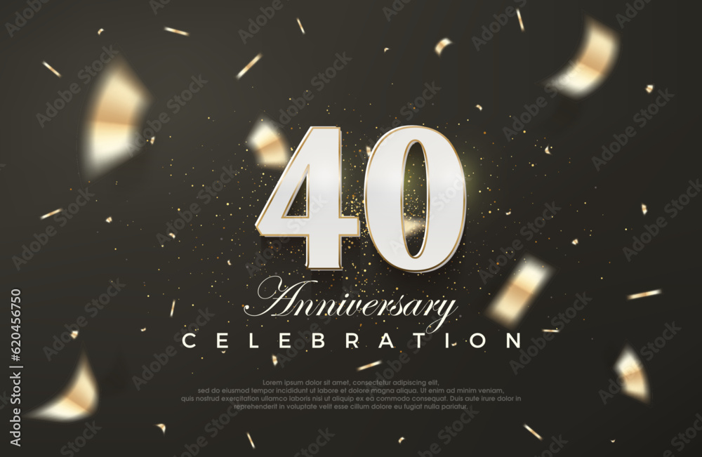 Black background for 40th anniversary celebration. Premium vector ...