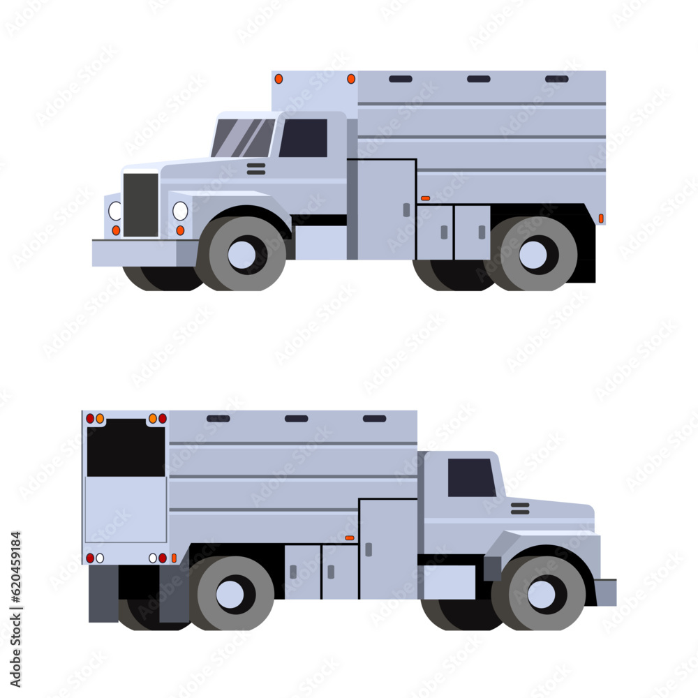 Chip truck. Wood chip vehicle for collecting and carrying chipped ...