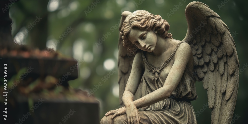 Image with background and place for caption and fragment of tragic sad ...