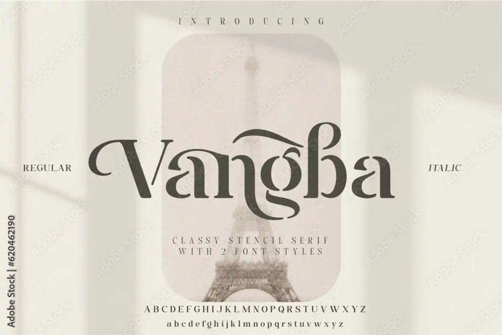 Introducing Vangba Typeface The Vangba font is designed with a serif ...