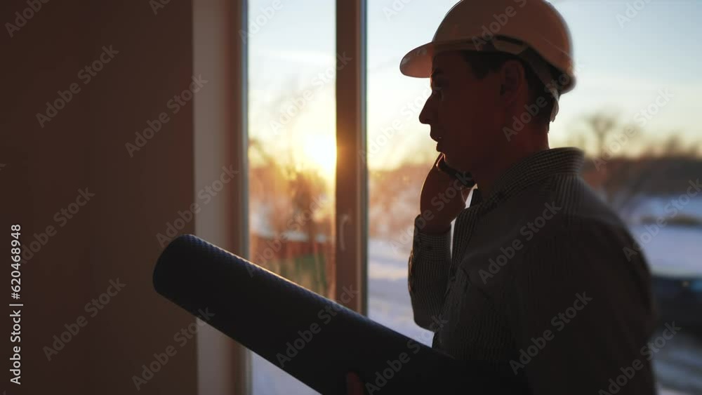 builder silhouette. business building concept. worker in a helmet ... builder silhouette. business building concept. worker in a helmet ...