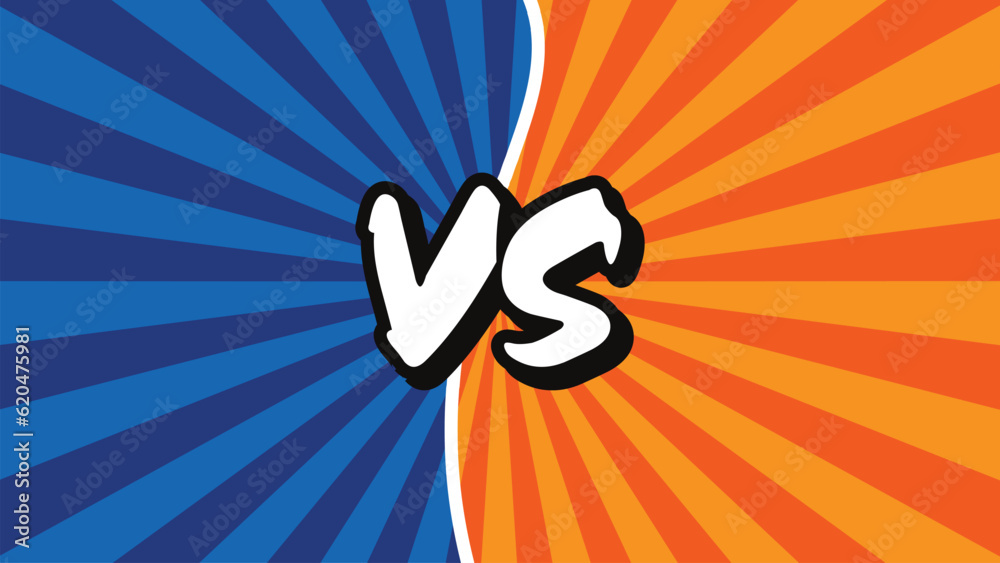 Vector Versus background. Blue against orange gradient orange Vs Blue ...