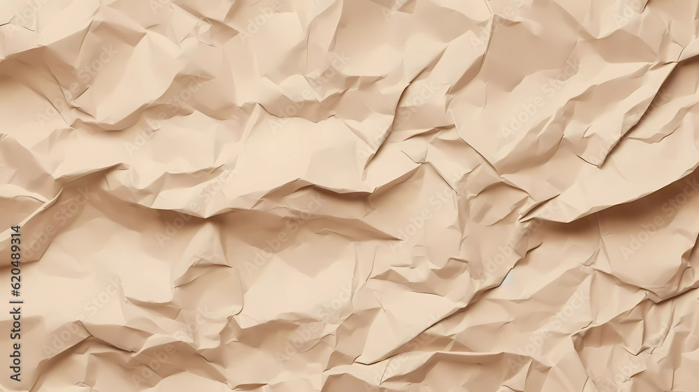 Beige crumpled paper background. Generative ai design. Stock ...