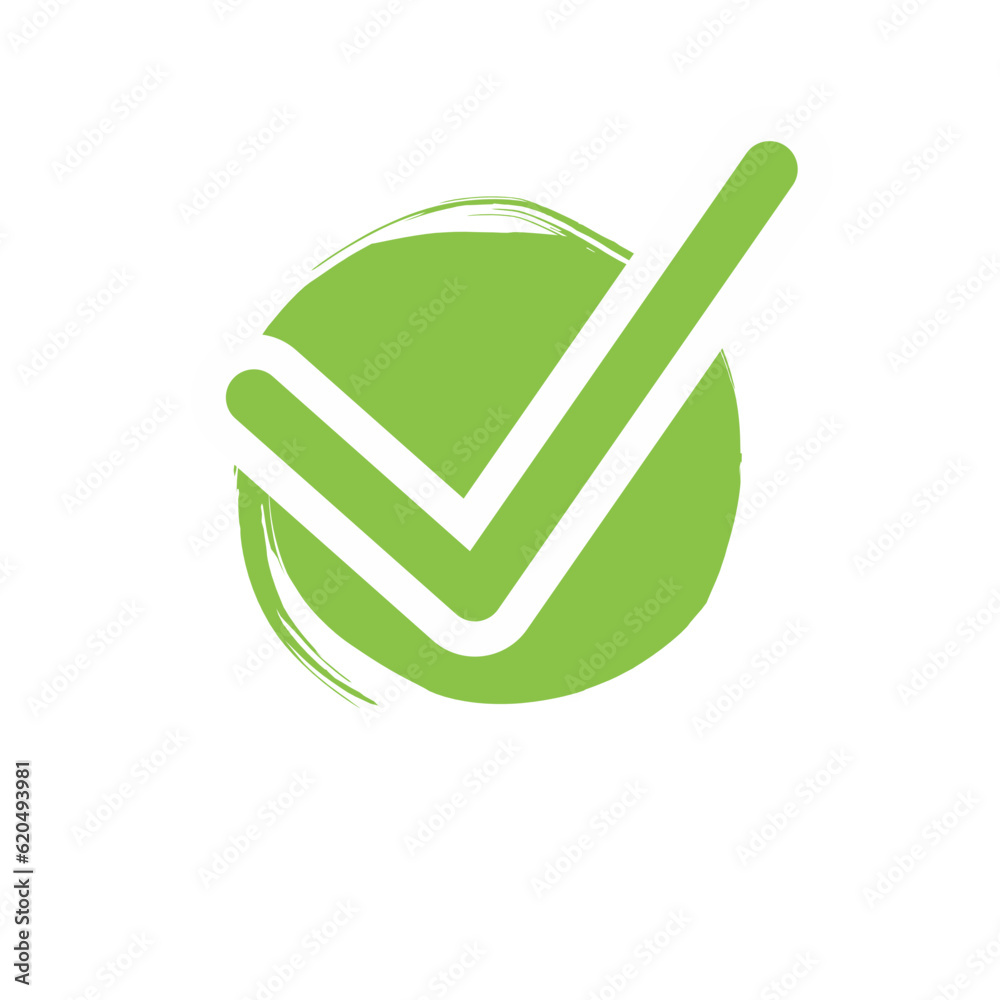 green tick used as a sign of agreement Stock Vector | Adobe Stock