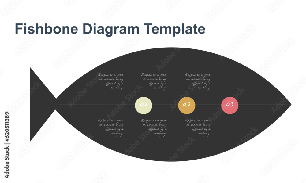 Fishbone chart diagram infographics Stock Vector | Adobe Stock