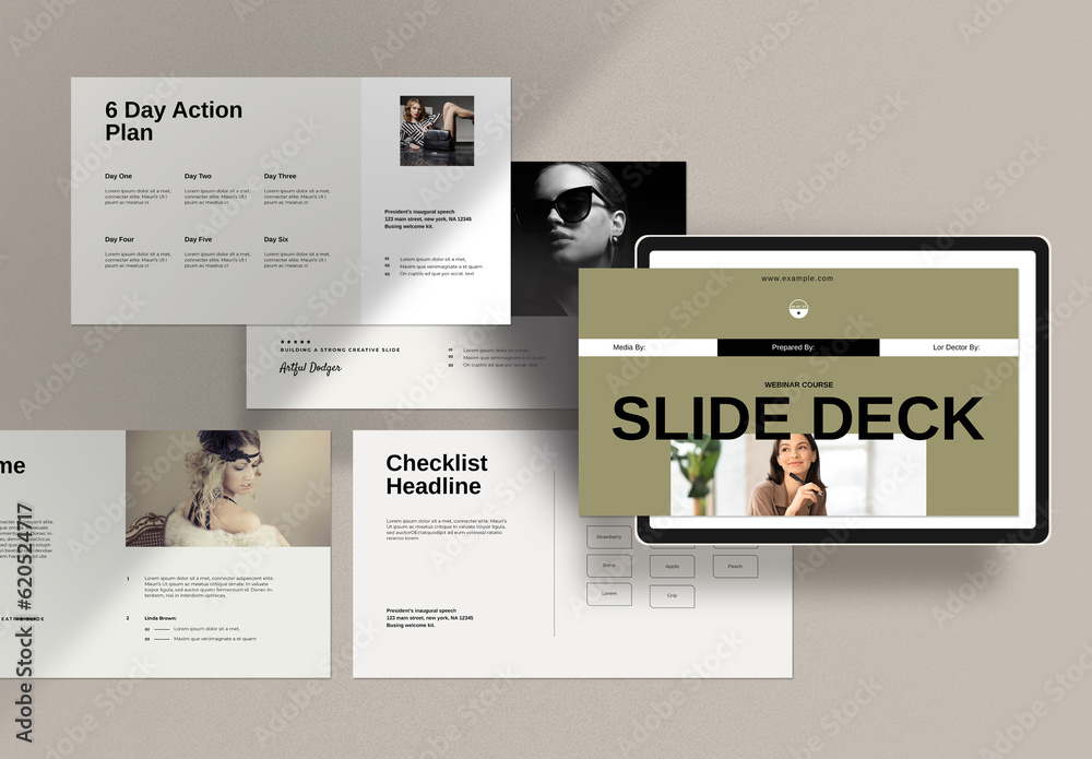 Webinar Course Slidedeck Template Stock Template | Adobe Stock