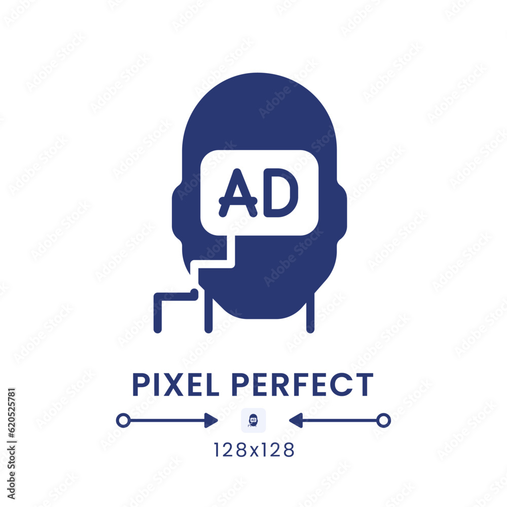 Subliminal advertising black solid desktop icon. Consumer behavior ...