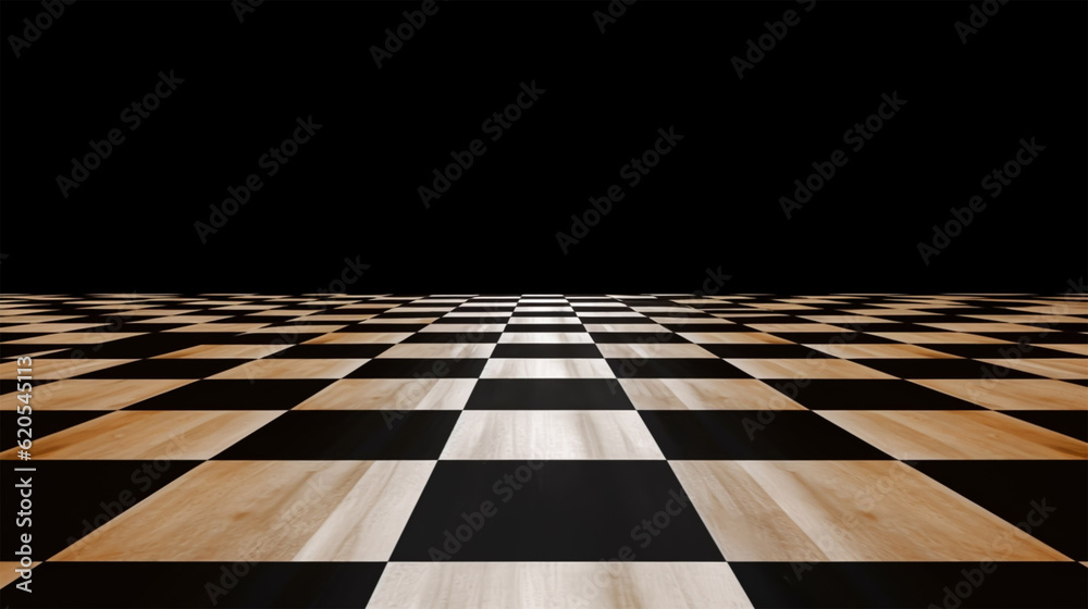 background floor pattern in perspective with a chess board design ...