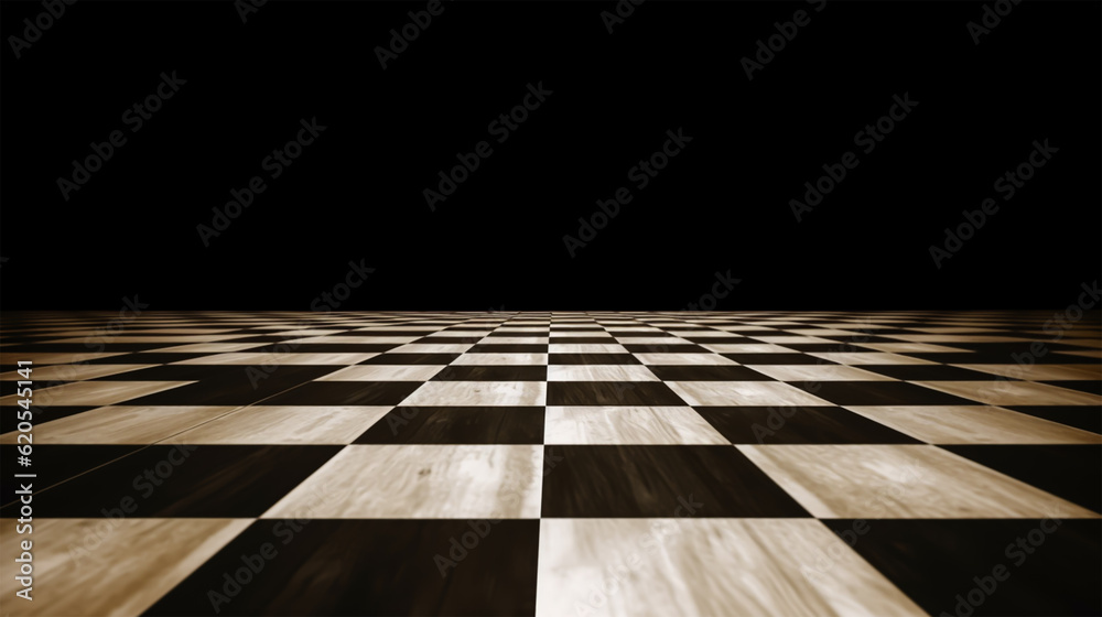 background floor pattern in perspective with a chess board design ...