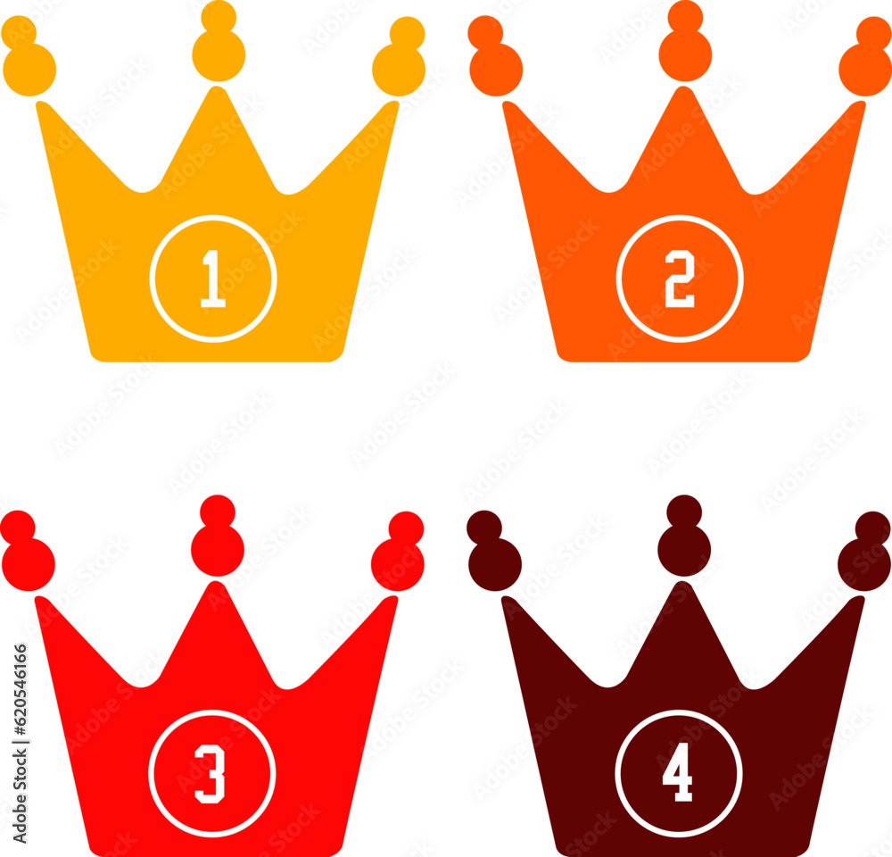 crown icon on white background - crown icon trendy and modern medal ...