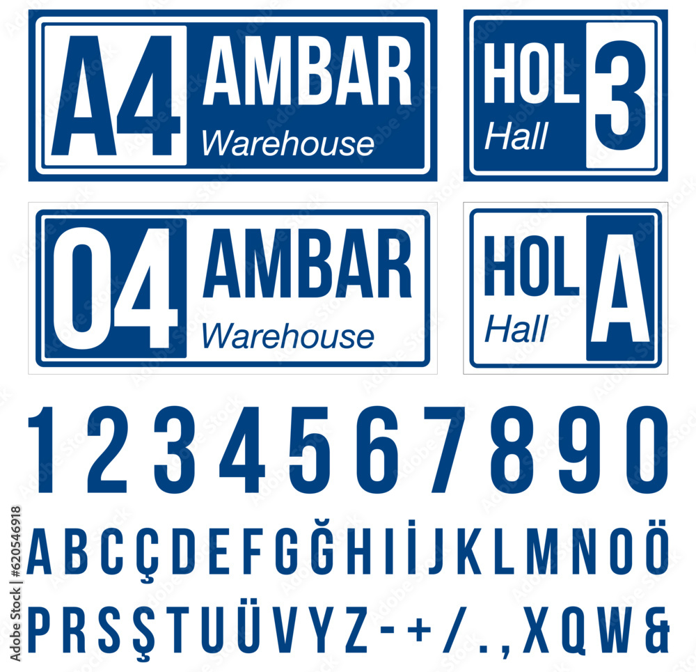Examples of in-factory routing and identification signage. Factory ...