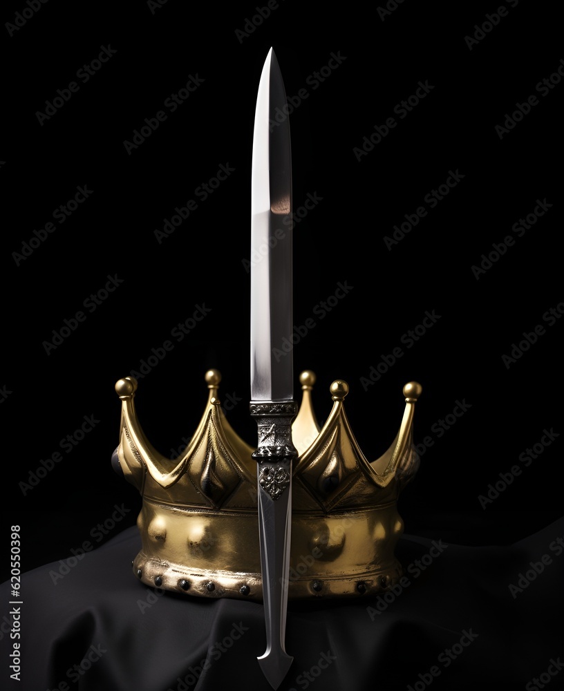 Shakespeare's Macbeth Crown and Dagger: A simple image of a golden ...