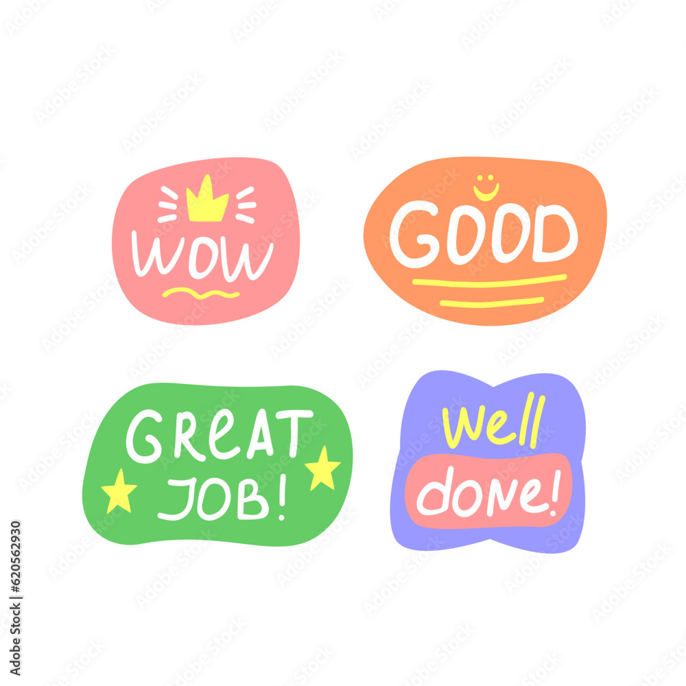 Motivational patches collection. Stickers, badges, prints for kids with ...